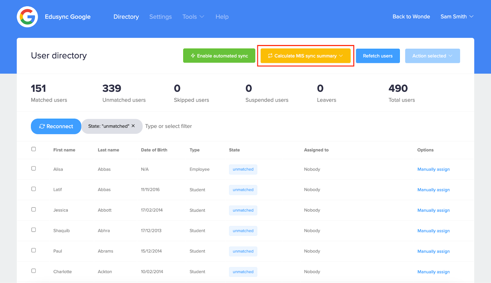 Initial setup of Edusync Google – Edusync